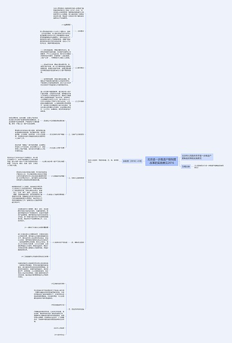 北京进一步推进户籍制度改革的实施意见2016思维导图_编号p7422768-TreeMind树图