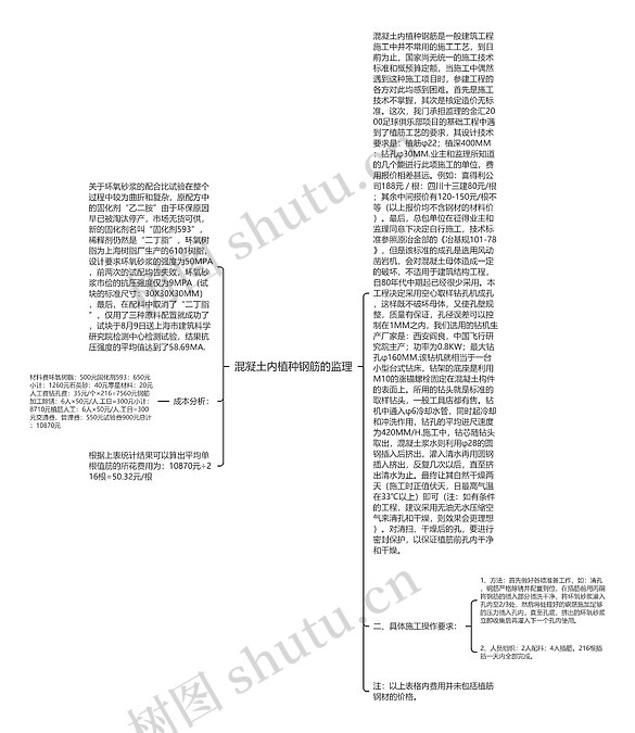 混凝土内植种钢筋的监理思维导图_编号p8180548-TreeMind树图